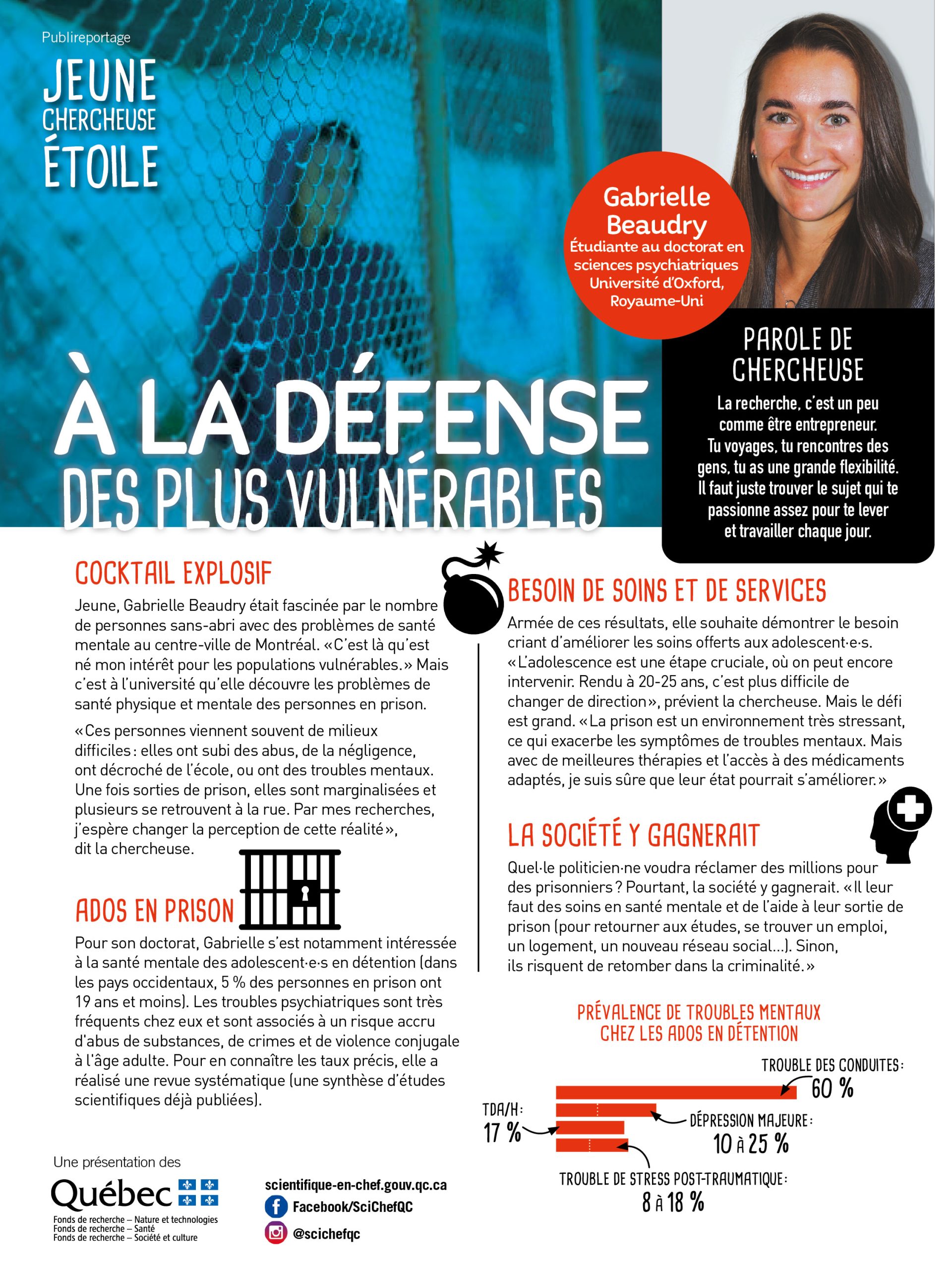 Gabrielle Beaudry en vedette dans CURIUM - Fonds de recherche du Québec ...