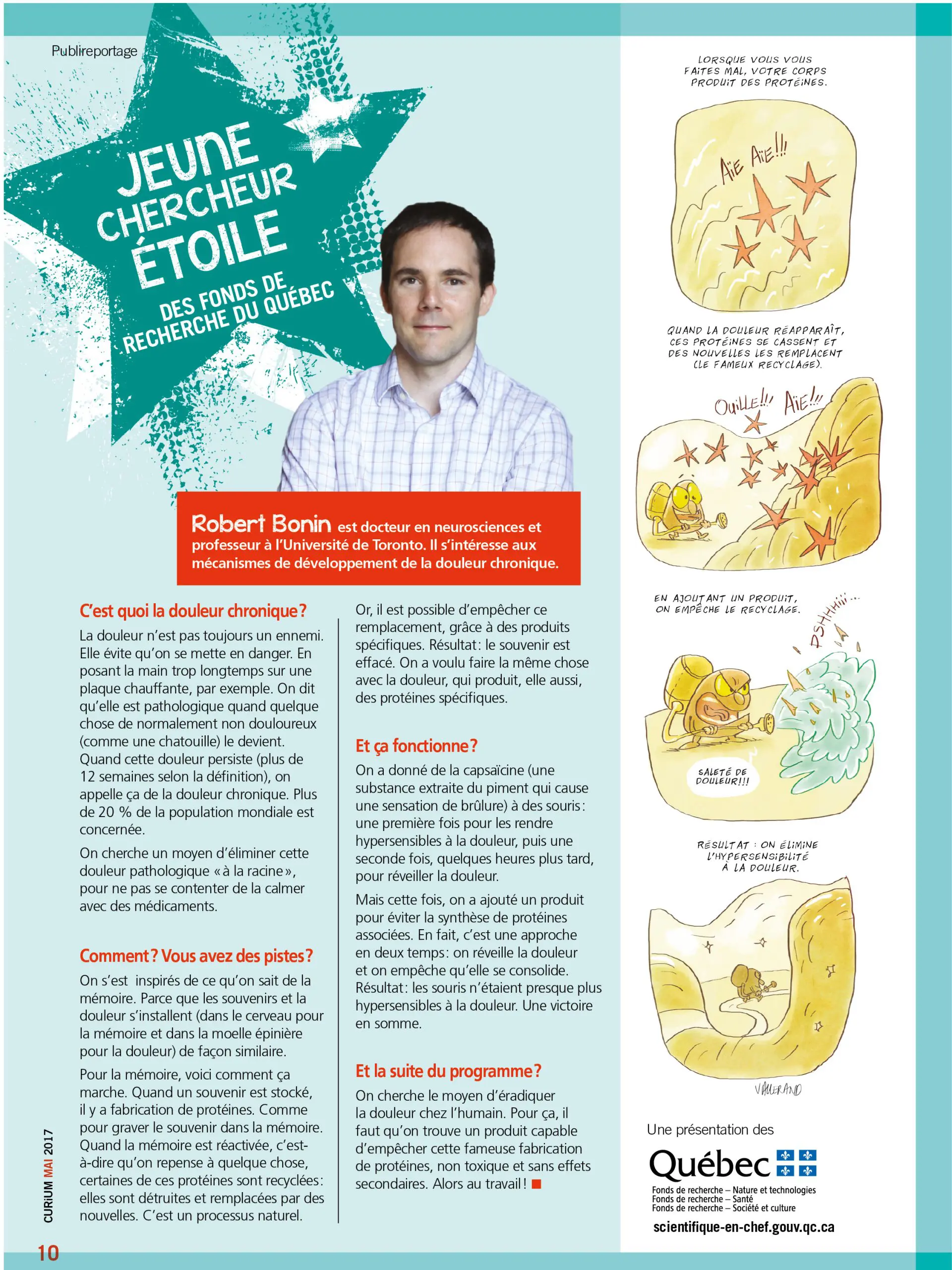 Robert Bonin en vedette dans CURIUM - Fonds de recherche du Québec - FRQ