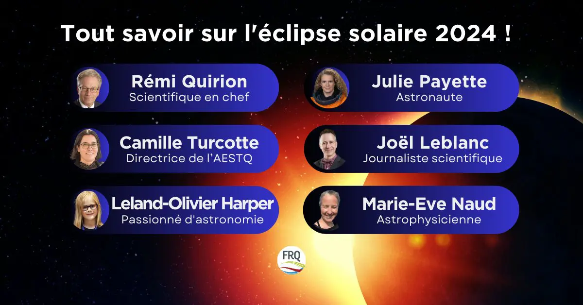 Tout savoir sur l'éclipse solaire 2024! - Fonds de recherche du Québec ...
